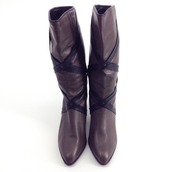 Hogl | Shoes | Vintage Hogl Austria Grey Black Tall Boots | Poshmark